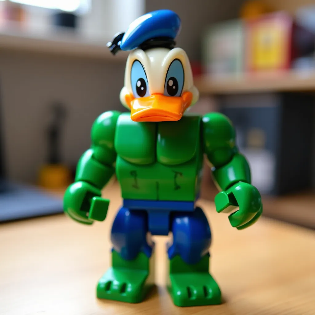 Brick Hulk Duck Action Figure model: detailed DIY creation | BrickCenter