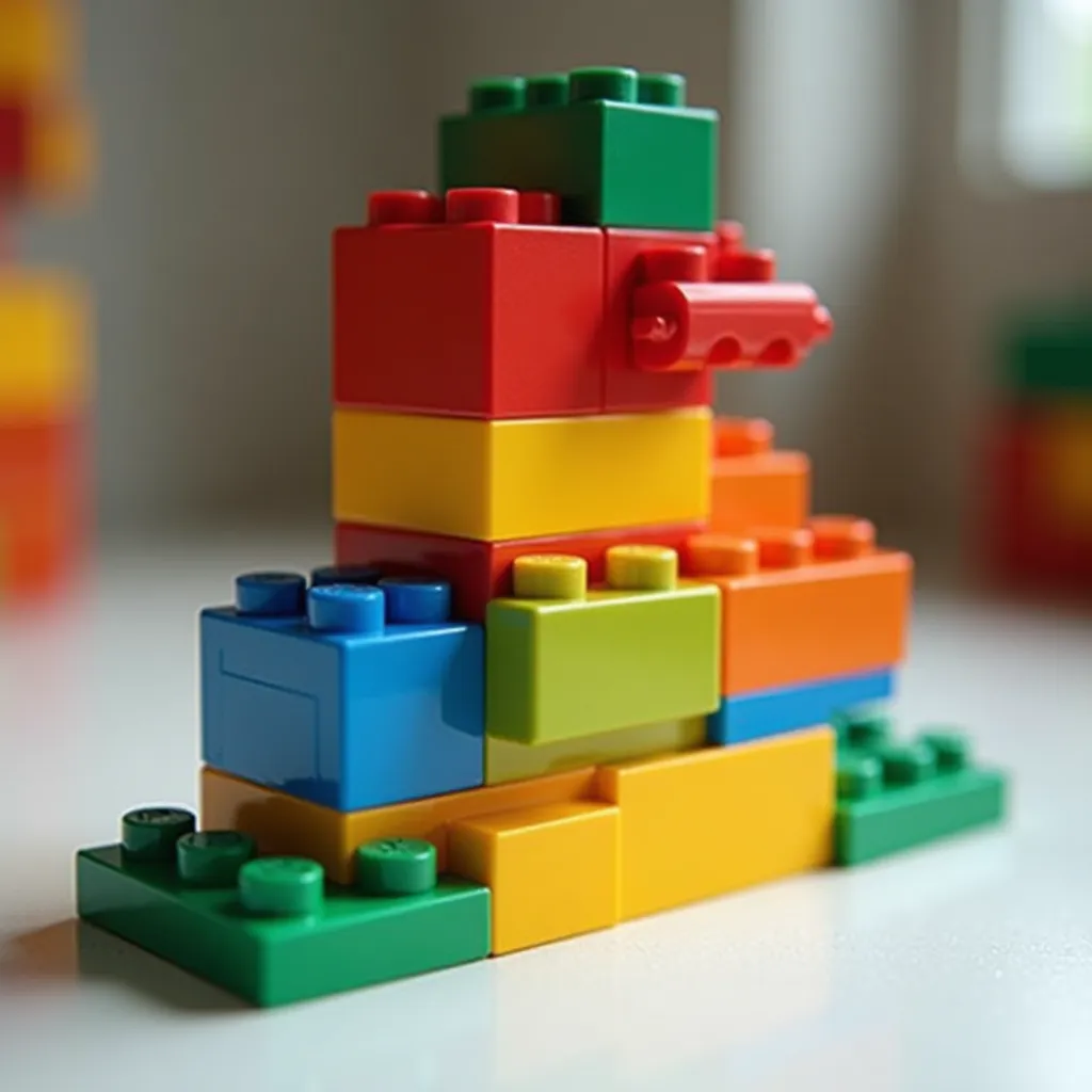 Brick Colorful Building Blocks Set model: detailed DIY creation ...
