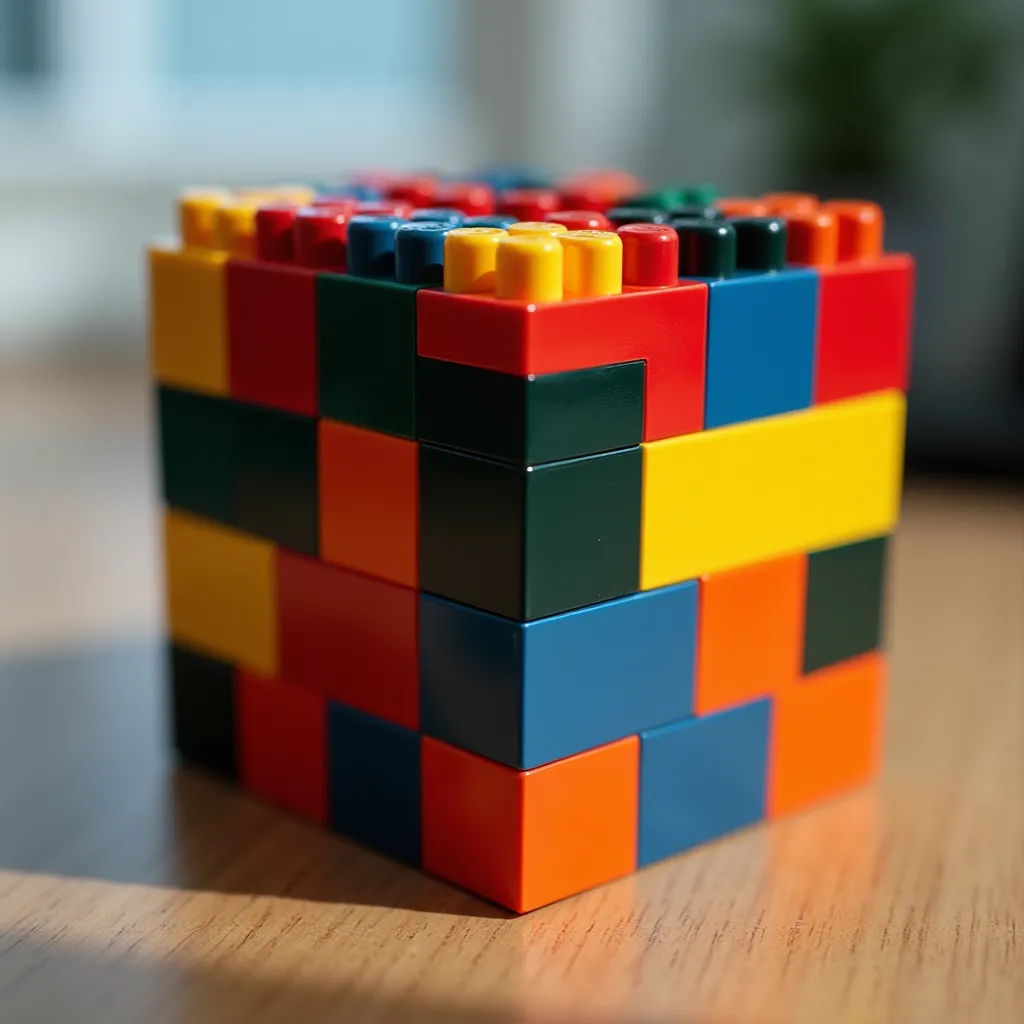 Brick Colorful Cube Builder model: detailed DIY creation | BrickCenter
