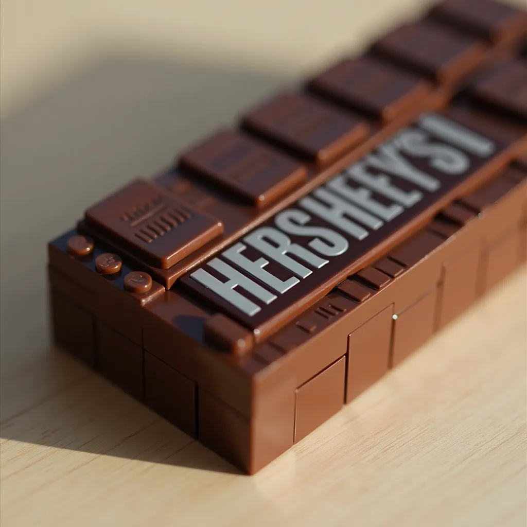 Brick Hershey's Chocolate Bar Brick Replica model: detailed DIY ...
