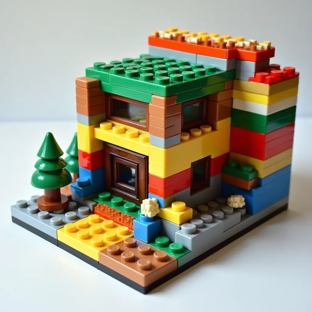 Brick Colorful Brick House model: detailed DIY creation | BrickCenter