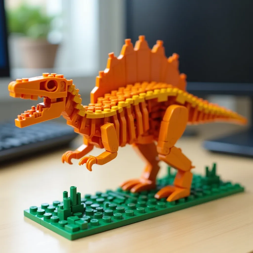 Brick Spinosaurus Brick Model model: detailed DIY creation | BrickCenter