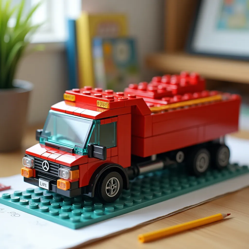 Brick Red Brick Truck model: detailed DIY creation | BrickCenter