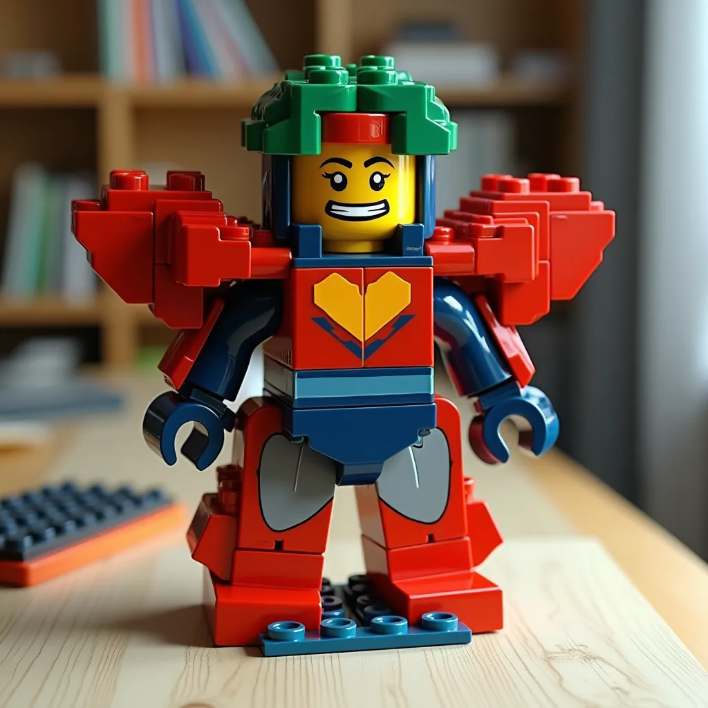 Brick Brick Superhero Set: Heart Hero model: detailed DIY creation ...