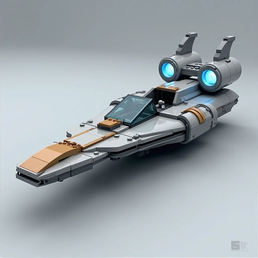 Brick Starship Brick Model model: detailed DIY creation | BrickCenter