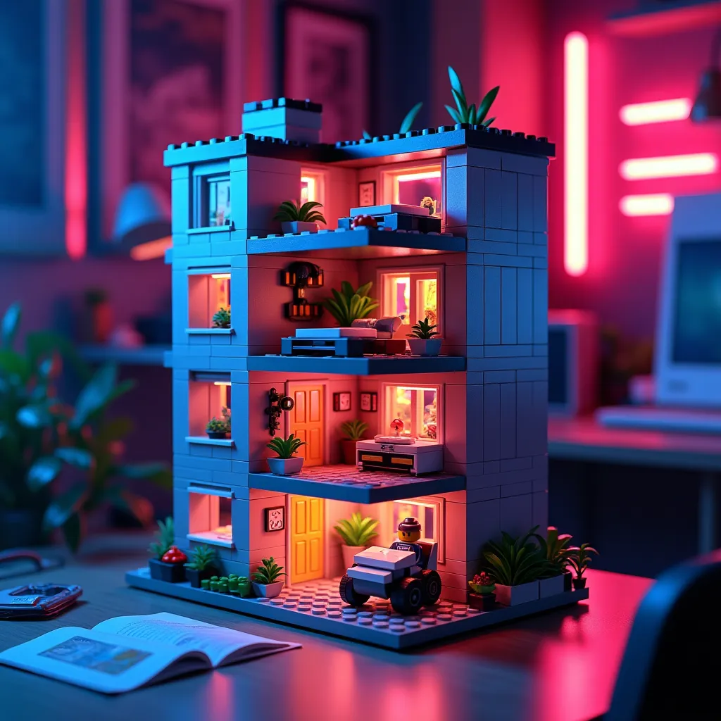 Brick Brick Modern House Set model: detailed DIY creation | BrickCenter