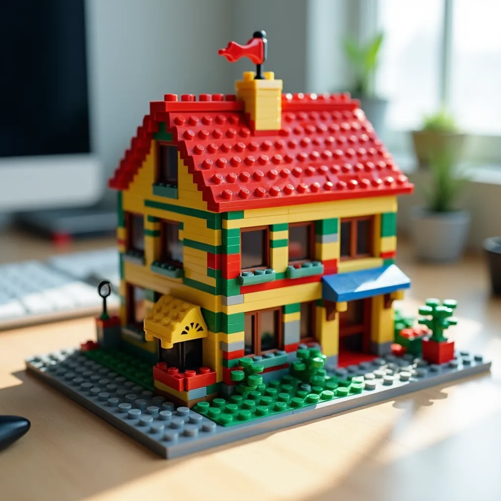 Brick Brick Classic Yellow House model: detailed DIY creation | BrickCenter