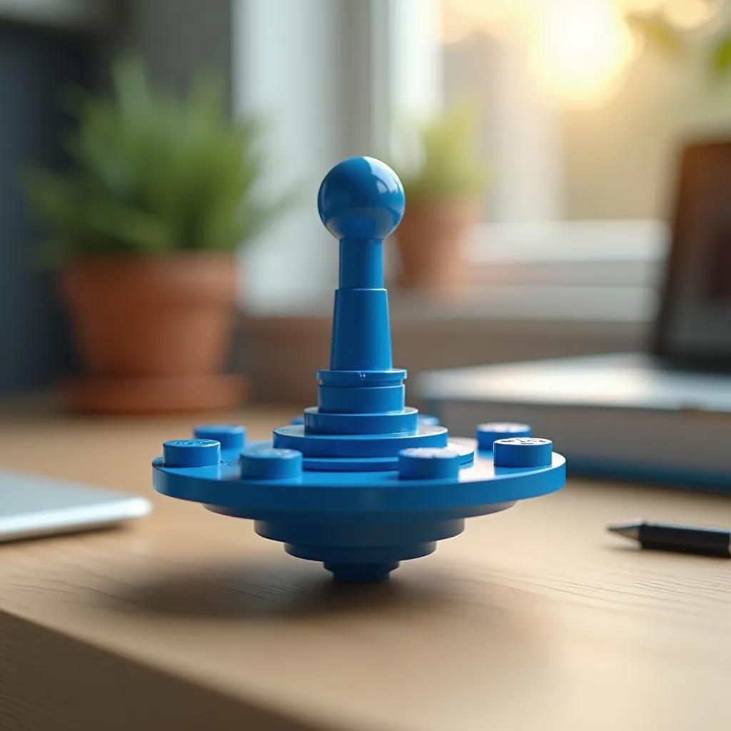 Brick Blue Spinning Top model: detailed DIY creation | BrickCenter