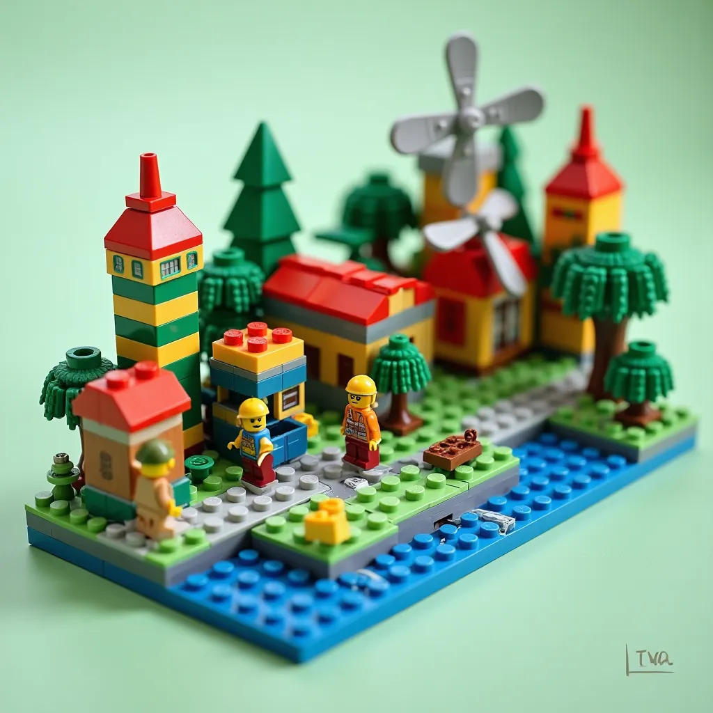 Brick Brick Town Set model: detailed DIY creation | BrickCenter