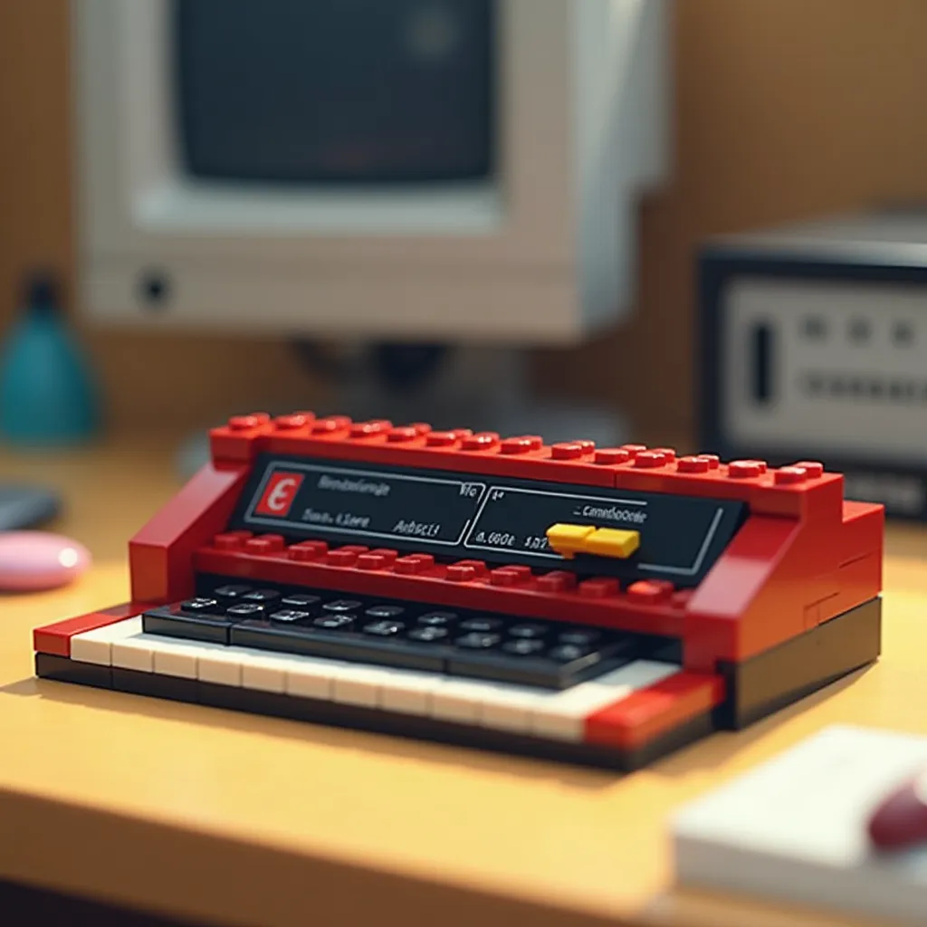 Brick Brick Retro Typewriter model: detailed DIY creation | BrickCenter