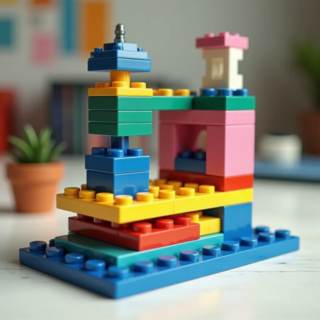 Brick Colorful Block Tower model: detailed DIY creation | BrickCenter