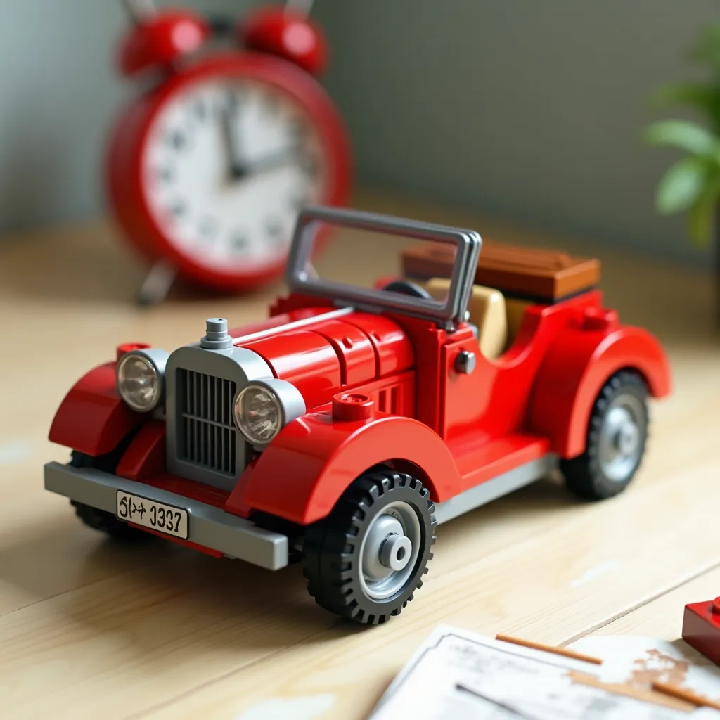 Brick Red Classic Car model: detailed DIY creation | BrickCenter