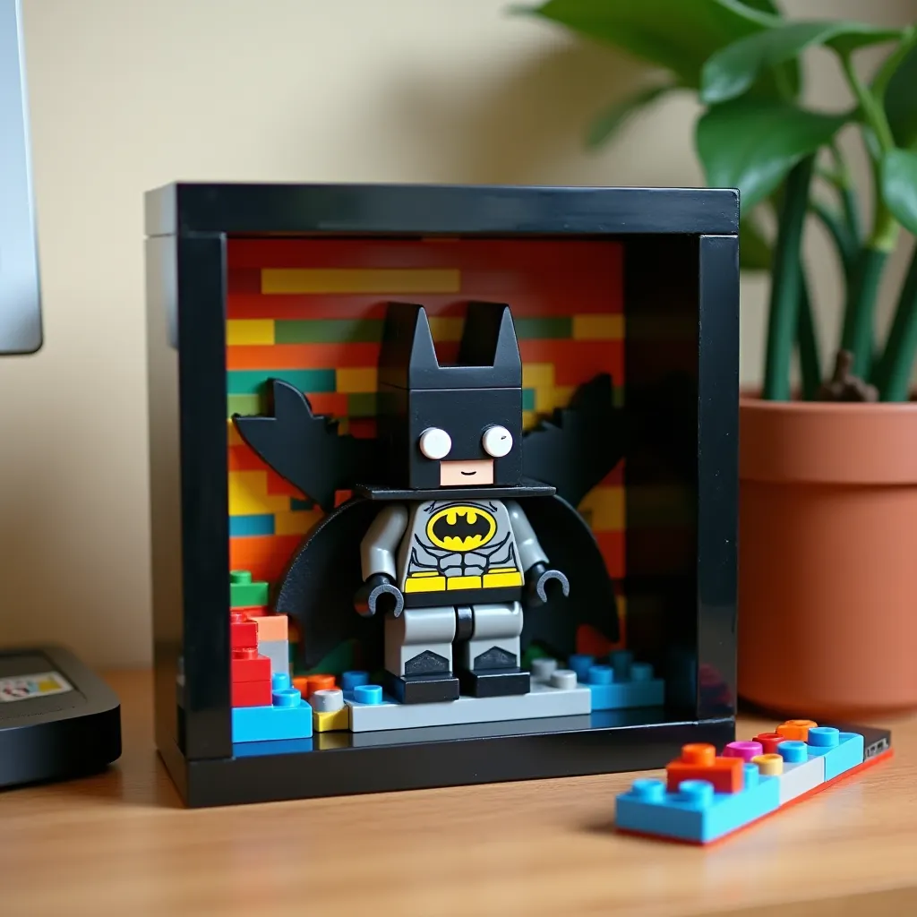 Brick Batman Brick Figure Display model: detailed DIY creation ...