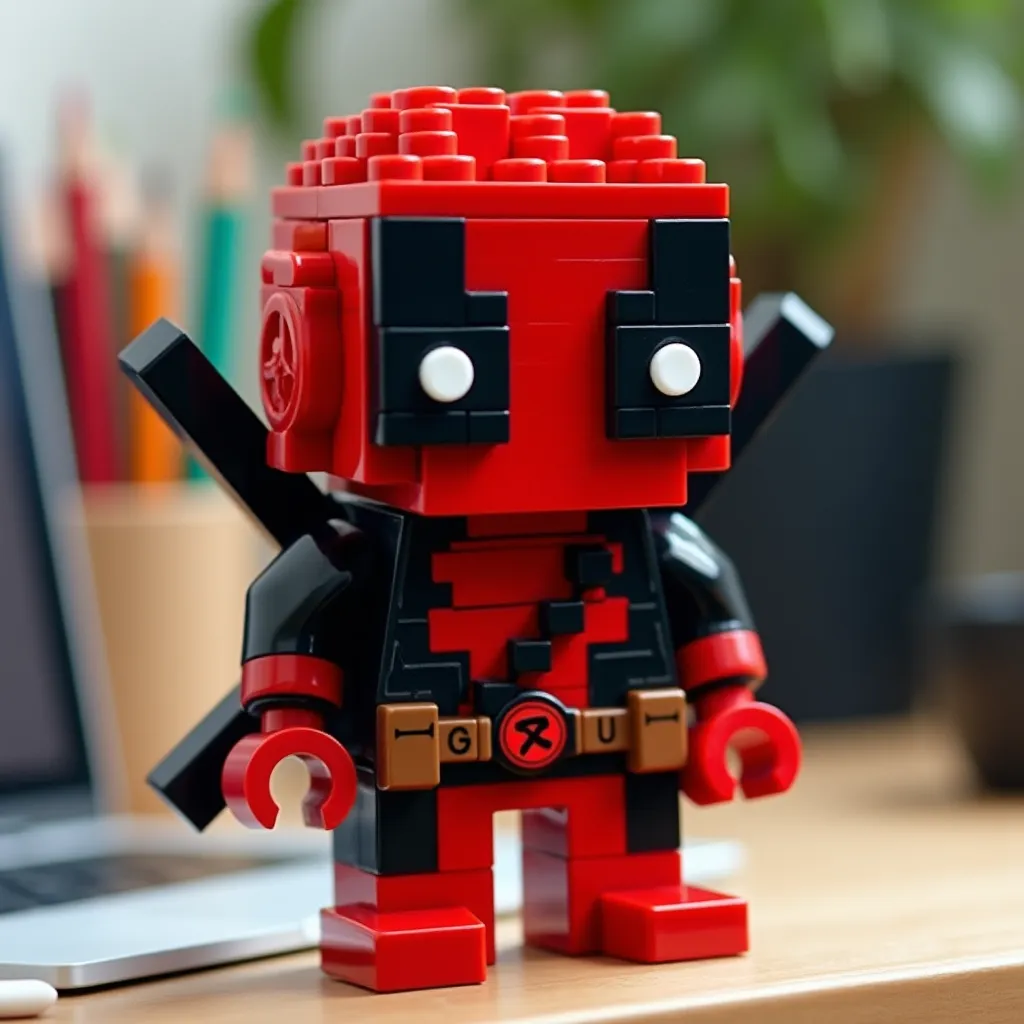 Brick Custom Deadpool Brick Figure model: detailed DIY creation ...